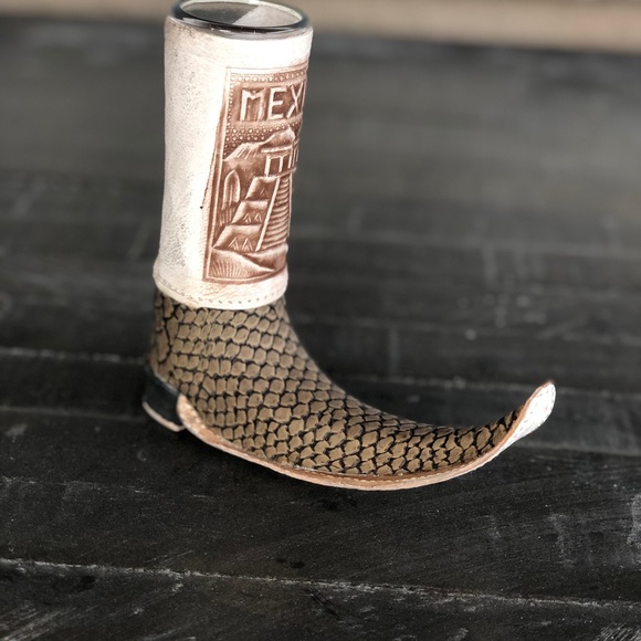 Other | Mexican Leather Mini Boot Tequila Shot Glass | Poshmark
